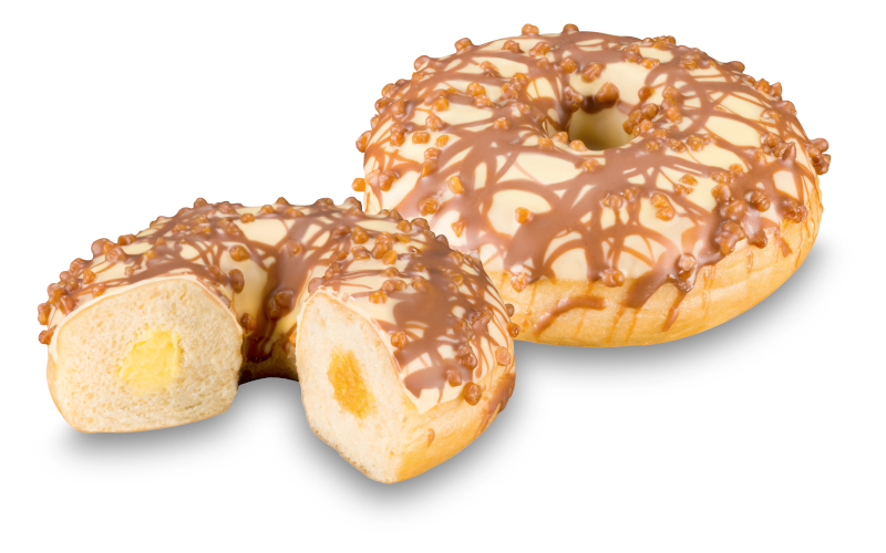 Filly Crème Brûlée Donut, 2 Füllungen - Margo – Baker & Baker Schweiz AG
